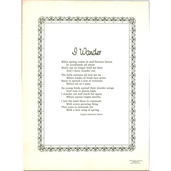 None and/or Unknown | Other | I Wander Virginia Katherine Oliver 97s ...